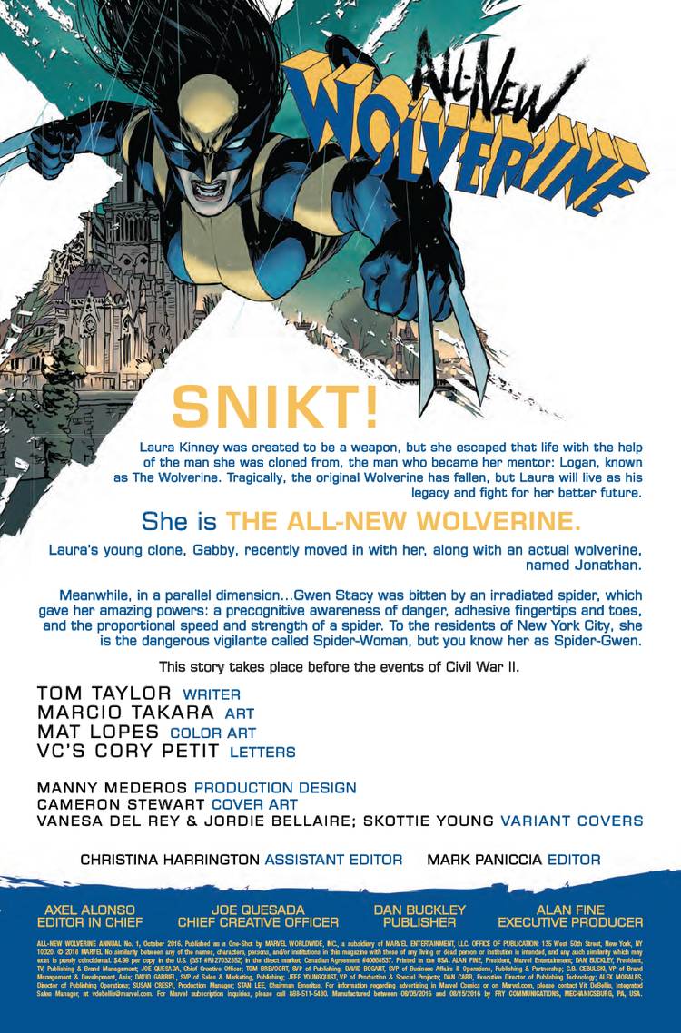 All-New Wolverine Annual #1
