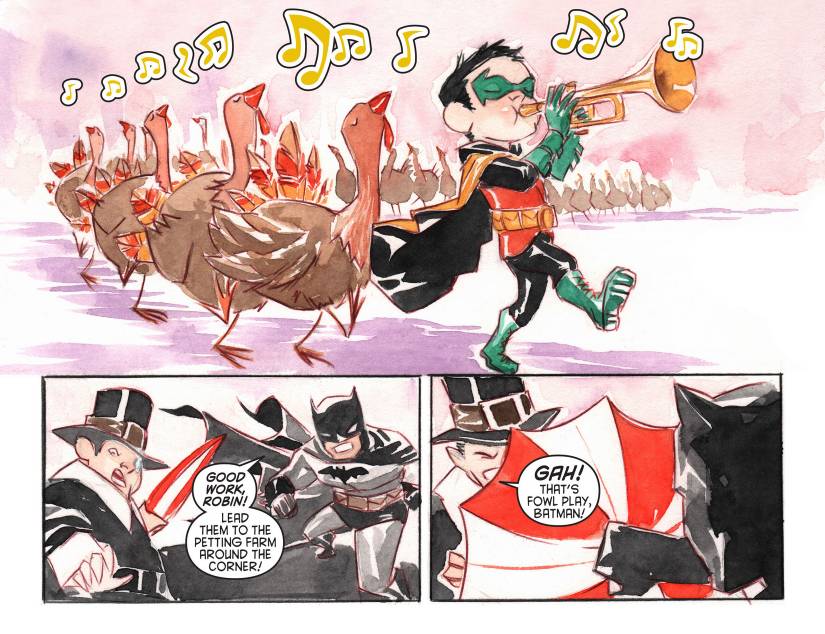 A Thanksgiving Turkey Fight for Batman!