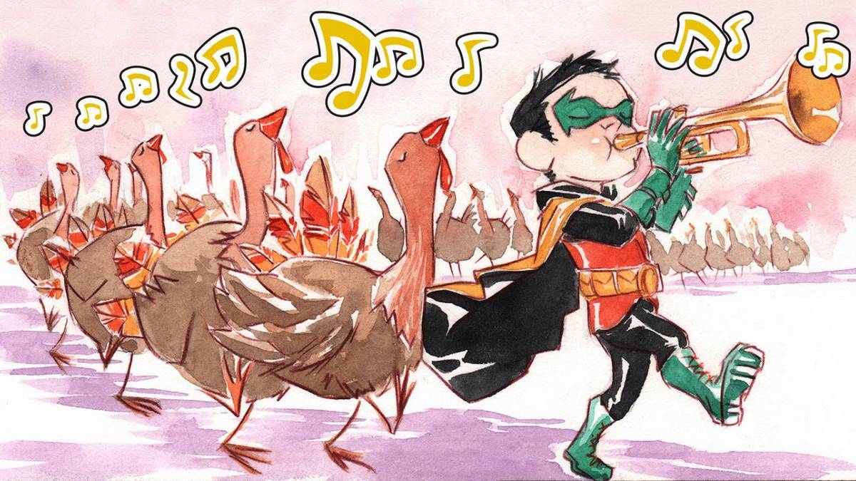 A Thanksgiving Turkey Fight for Batman!