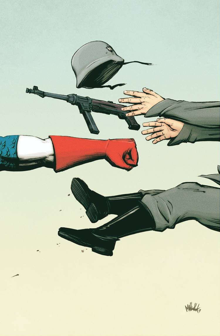 Line it is Drawn: Superheroes Punching Nazis