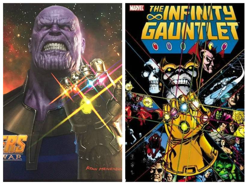 Infinity War Poster Homages Infinity Gauntlet Cover