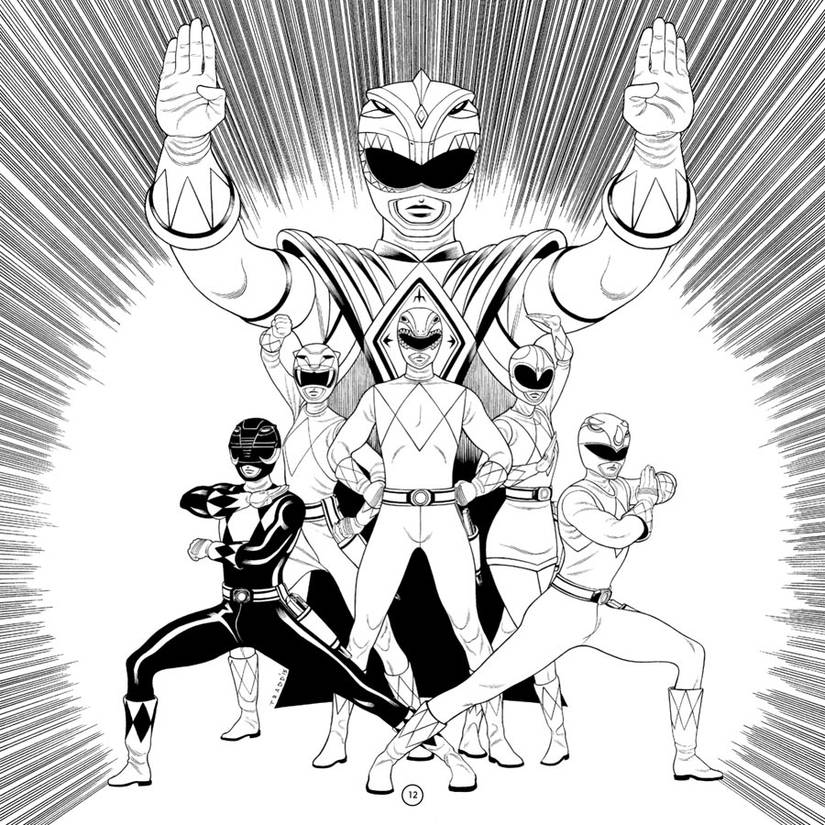 mighty morphin power rangers adult coloring book