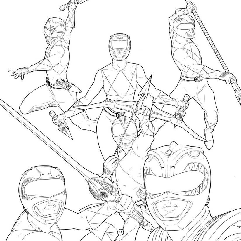 mighty morphin power ranger coloring pages