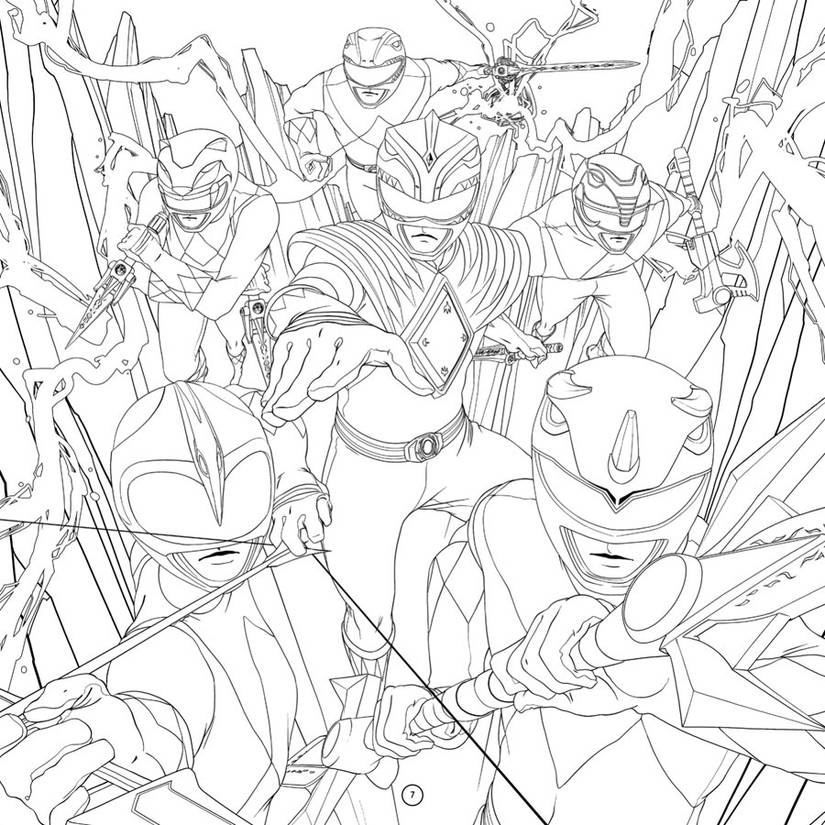 coloring book power rangers