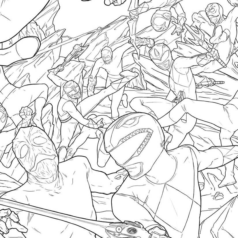 mighty morphin power ranger coloring pages