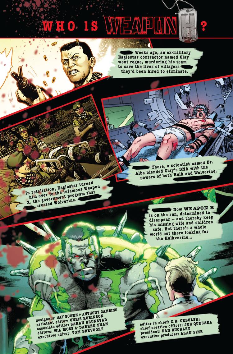 Weapon H Pops His Claws in First Issue Preview