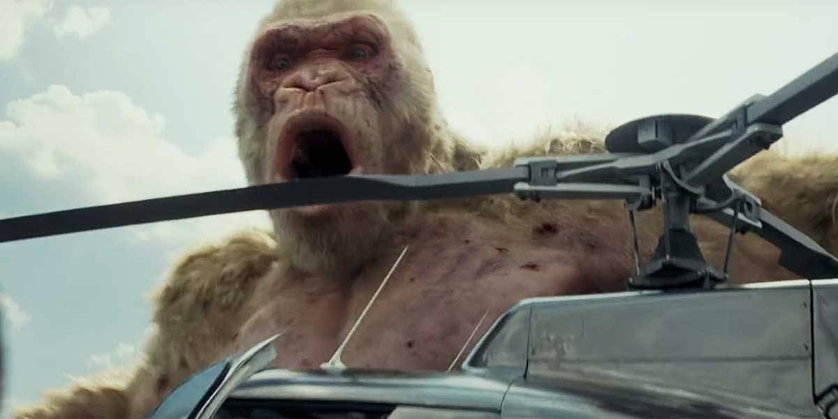 Rampage Movie Has a Nod to Video Game's Woman in the Red Dress