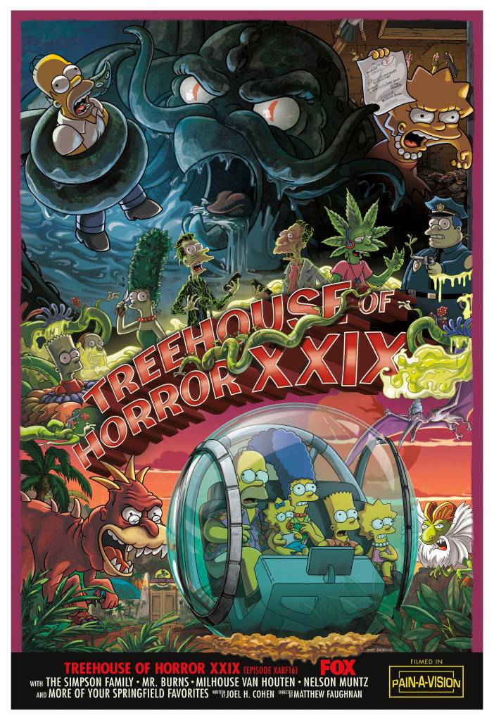 The Simpsons Head to 'Geriatric Park' in Treehouse of Horror Poster