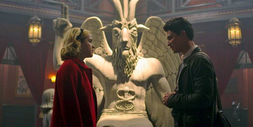 Chilling Adventures of Sabrina's School Statue Looks Like Satanic ...