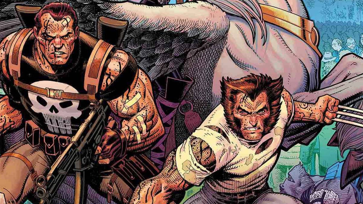 Wolverine, Punisher Prepare for War in Marvel's War of the Realms #2 Cover