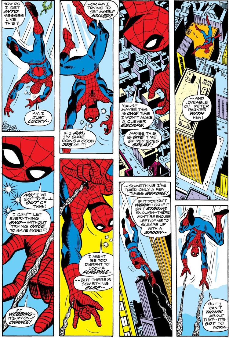 When Did Spider-Man First Run Out of Web Fluid Mid-Air?