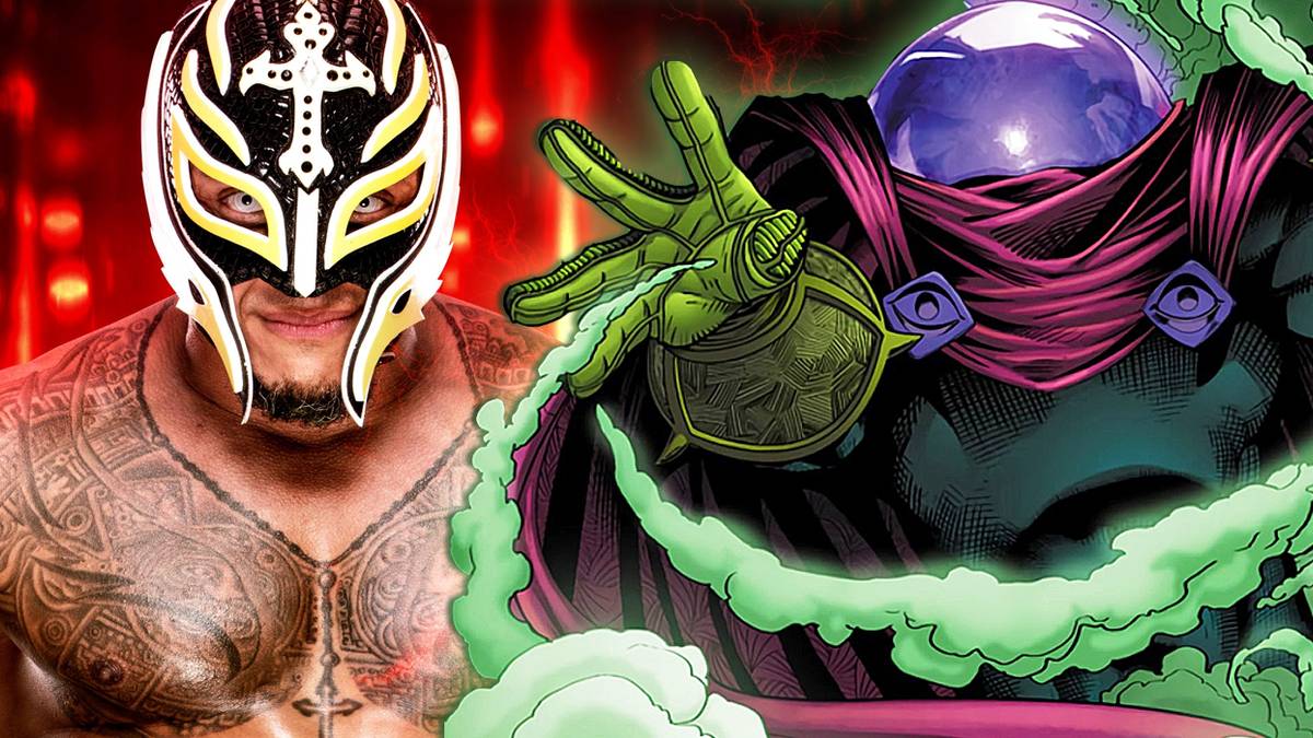 WrestleMania: Rey Mysterio Suits Up as Marvel's Mysterio