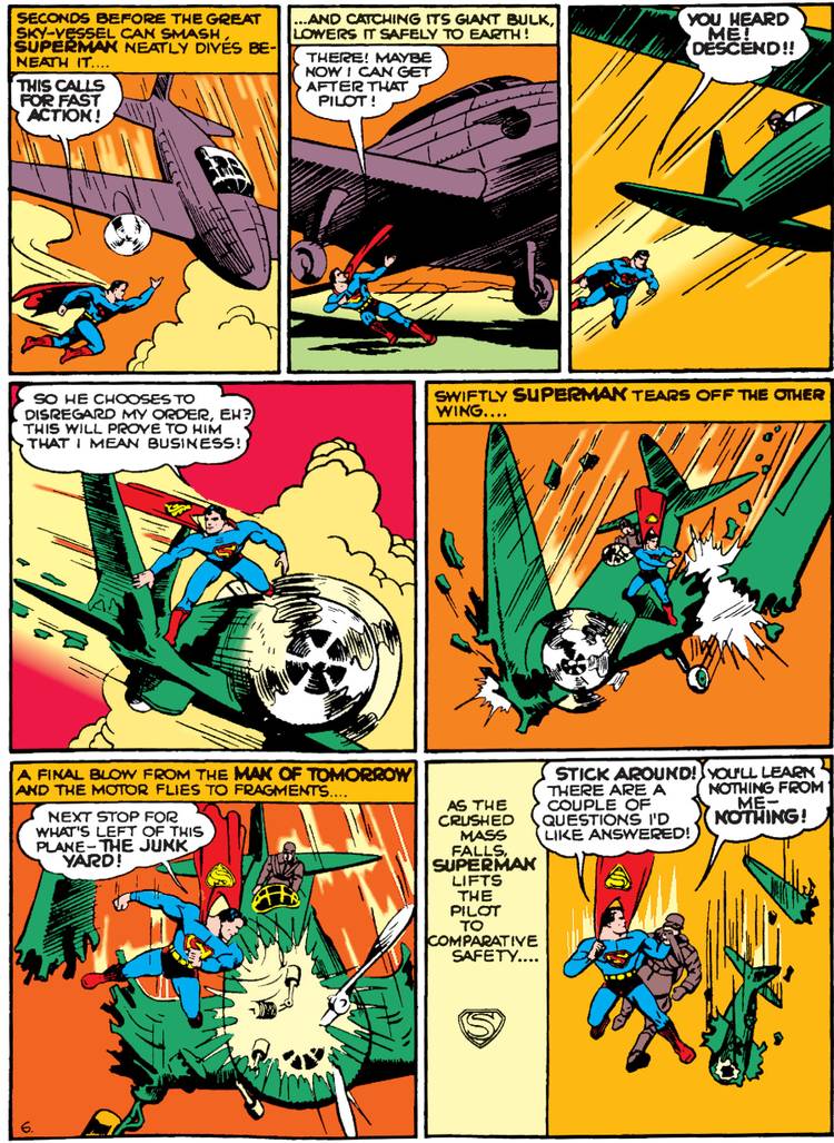 When Did Superman First Save An Airplane in the Comics?