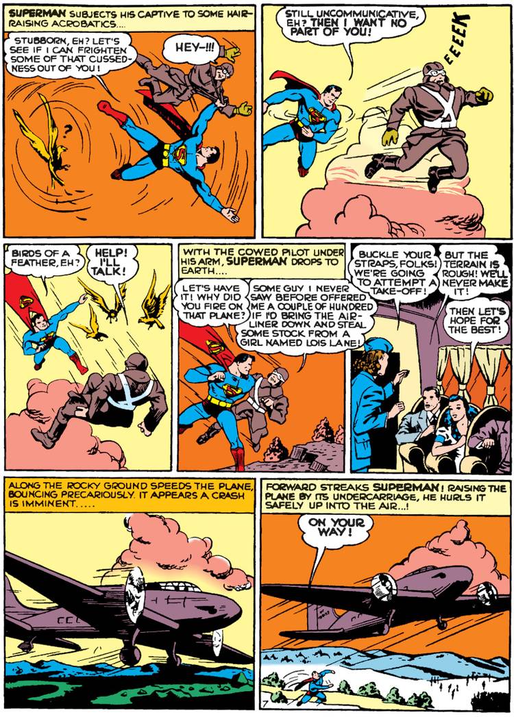 When Did Superman First Save An Airplane in the Comics?