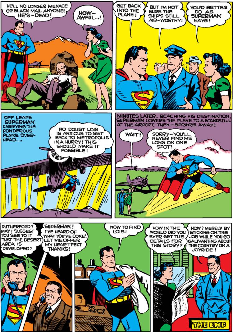 When Did Superman First Save An Airplane in the Comics?