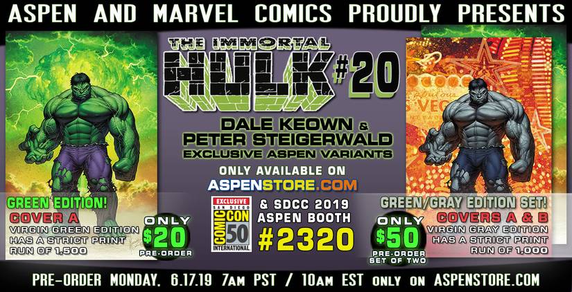 Marvel Teams Up With Aspen for Immortal Hulk, Black Cat Variants