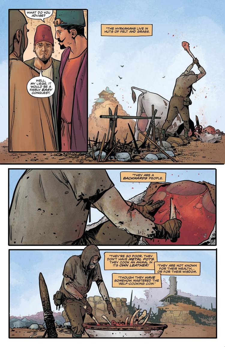Our Red Sonja At War, As Only Mark Russell Could Tell It