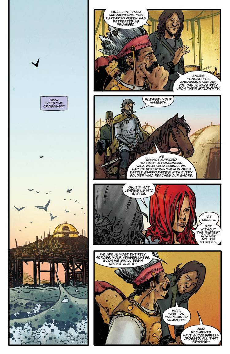 Our Red Sonja At War, As Only Mark Russell Could Tell It
