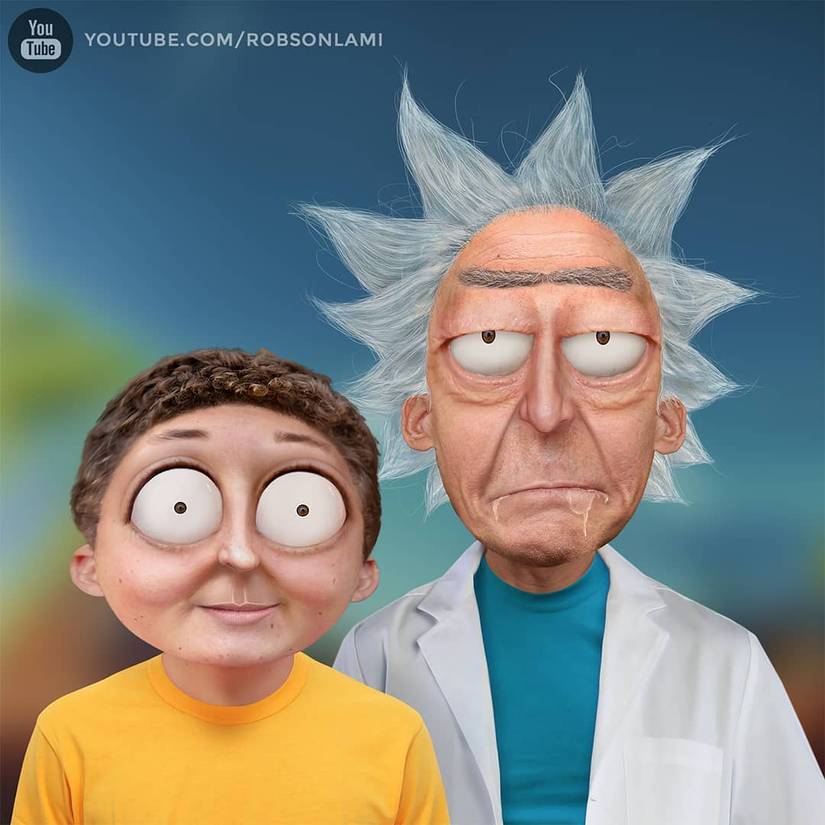10 Unsettling Fan Art Images Of Realistic Rick And Morty Characters