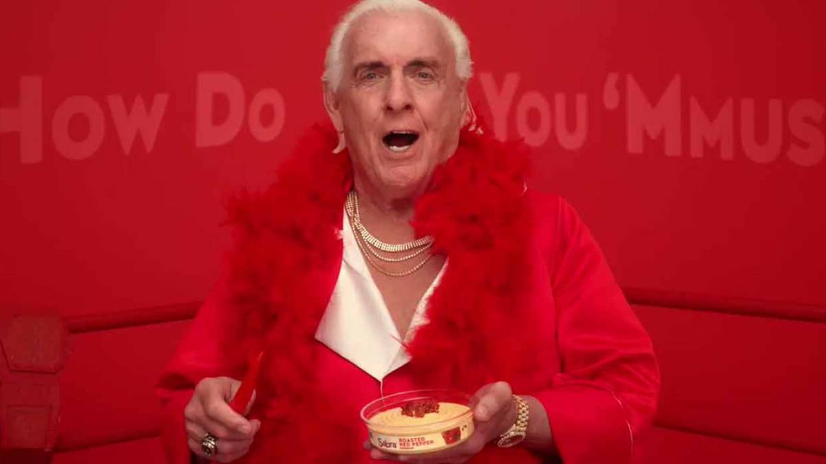 Ric Flair Sells Hummus in Sabra Super Bowl Commercial