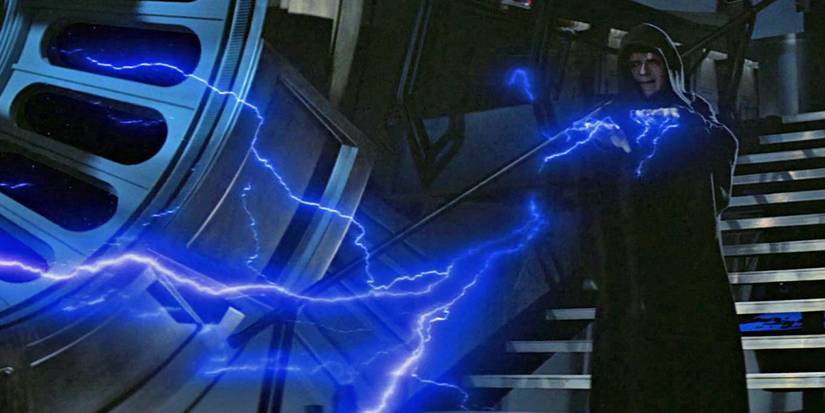 darth sidious using force lightning