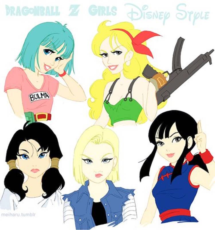 The Women Of Dragon Ball Reimagined As Disney Characters