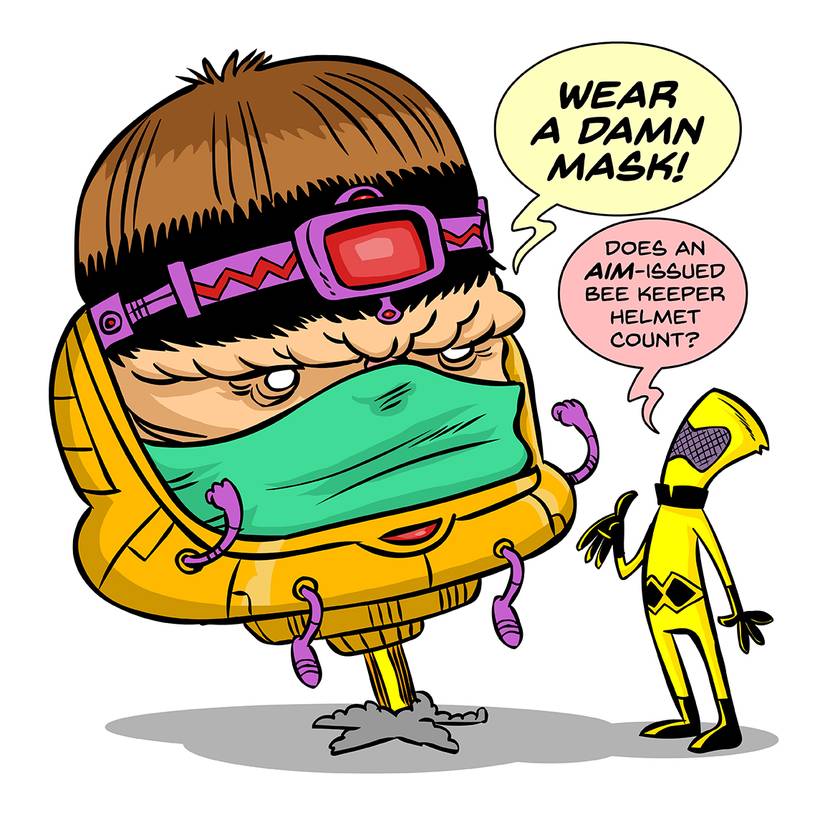 Line it is Drawn: Comic Book Characters Do 'Wear a Mask!' PSAs