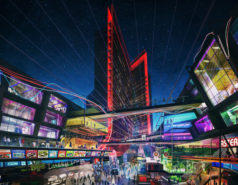 Tron Meets Blade Runner in Atari Hotel Design Images
