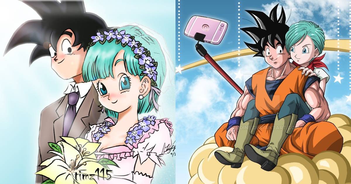 Goku Bulmas Wedding Day Goku Y Bulma Bulma Goku
