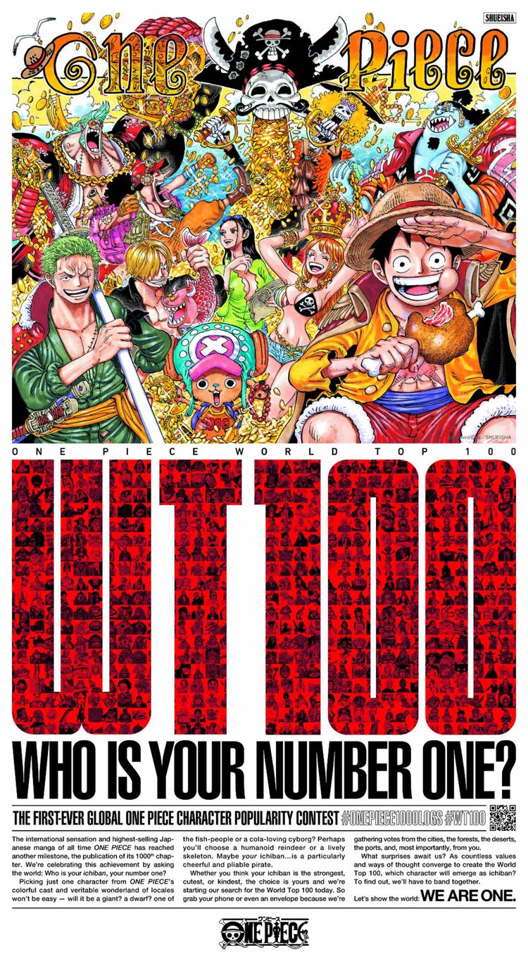 One Piece Celebrates 1000 Chapters With Fan Poll for Most Popular Character