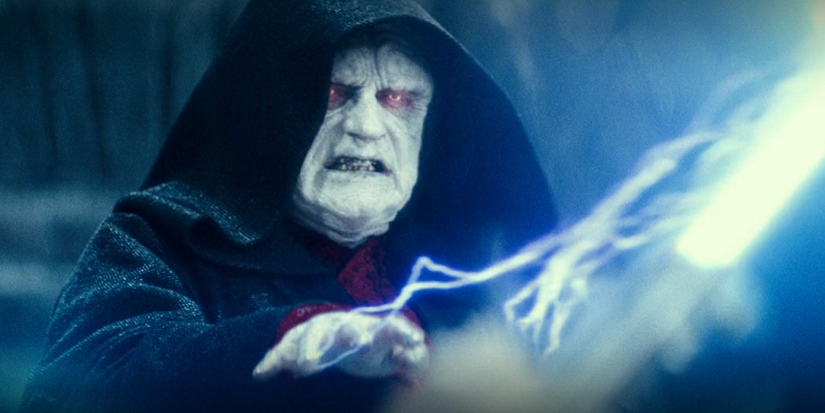 darth sidious using force lightning