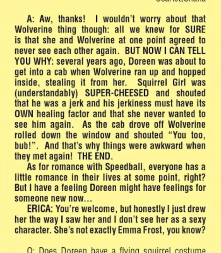 Wolverine: Did Logan Have a Romance With Squirrel Girl?