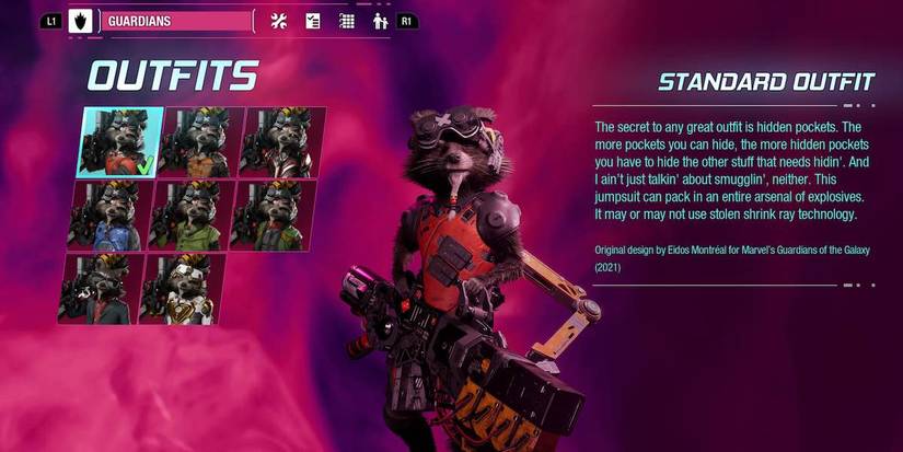 Guardians of the Galaxy: Where To Find Every Outfit For Rocket