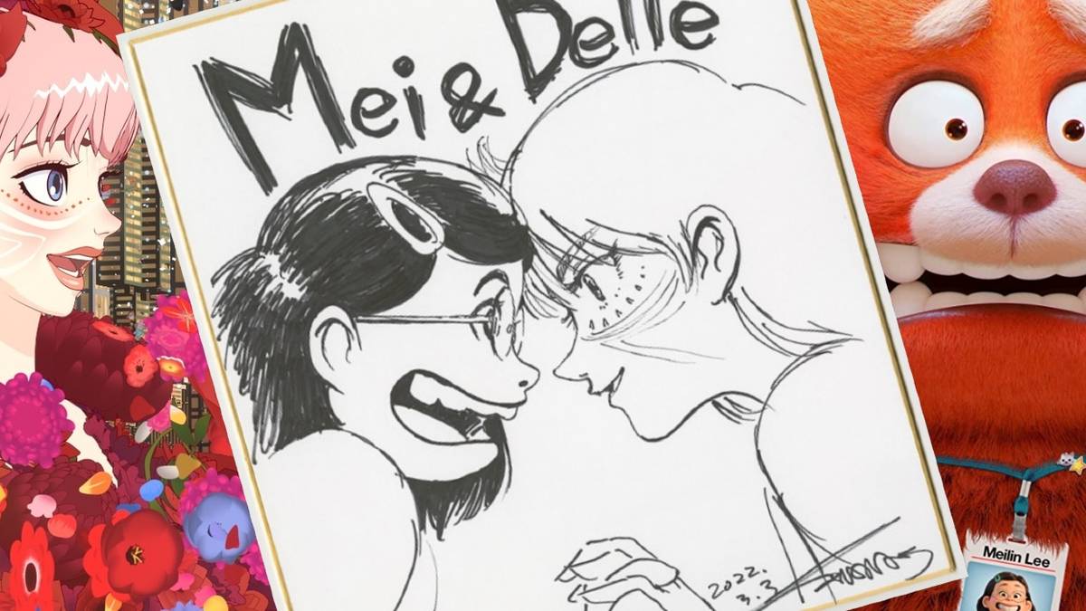 Belle Creator Shares His Fan Art of Pixar's Turning Red