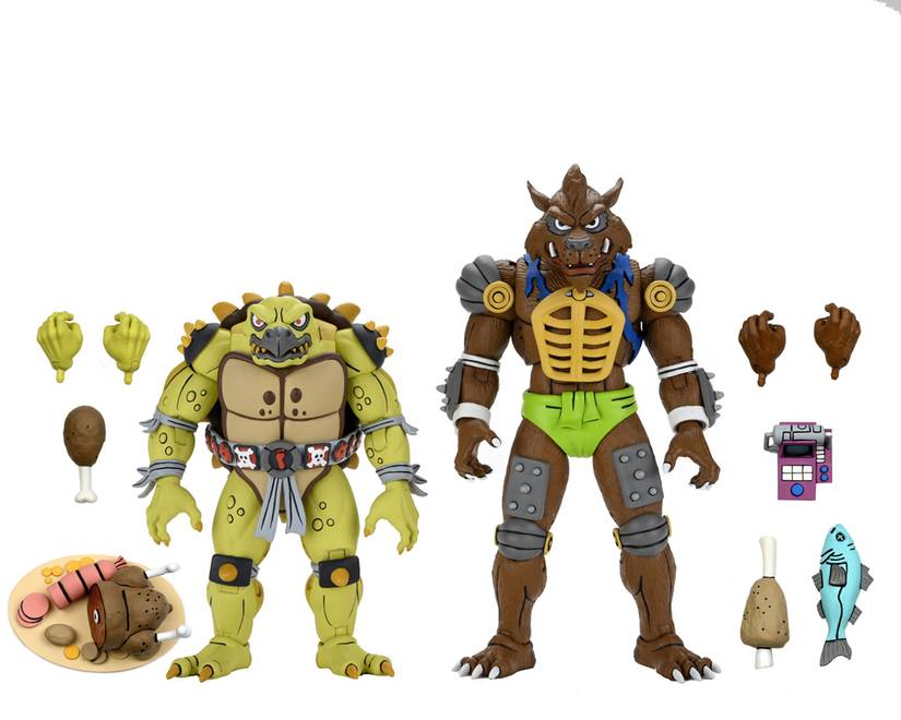 EXCLUSIVE: NECA Reveals TMNT Cartoon Tokka & Rahzar Action Figures