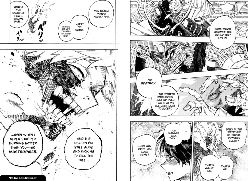 MHA Chapter 350: Dabi Look Scarier Unfinished