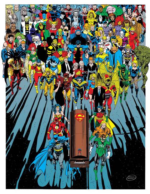 Death of Superman Variant Art Homages An Iconic DC Poster