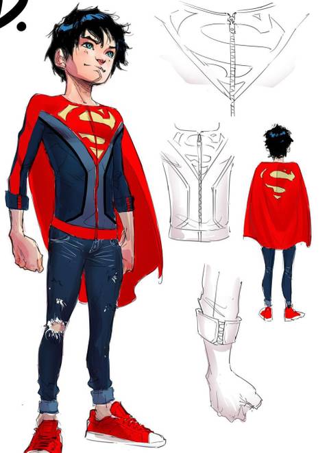 Super Sons Artist Shares Discarded 'Manga' Jon Kent Sketches