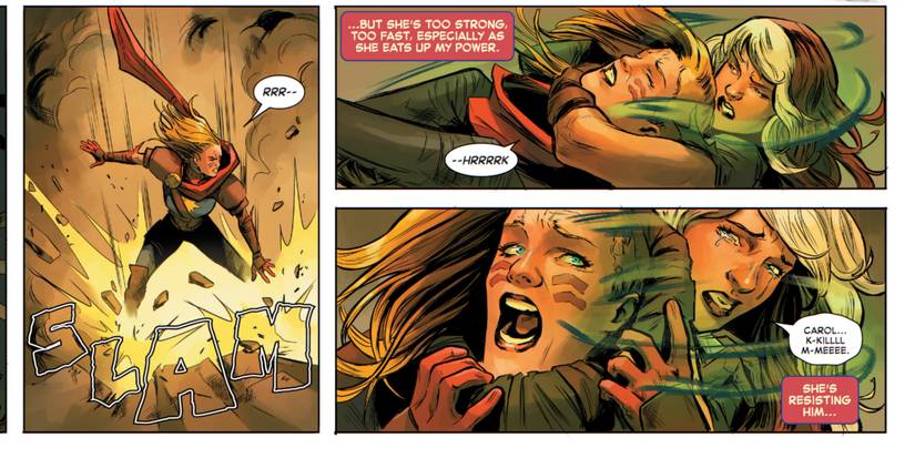 Every Time Captain Marvel Fought Rogue In The Comics, Explained