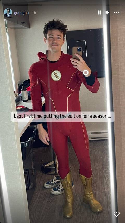 Grant Gustin Shares a Photo of the "Last First Time' Wearing His Flash Costume