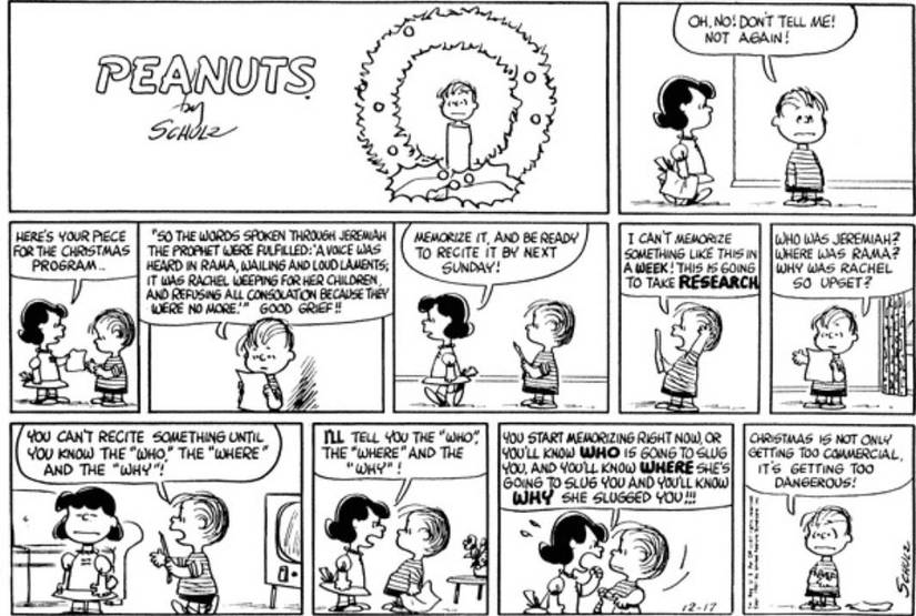 Which Peanuts Comic Strips Were Adapted Into A Charlie Brown Christmas?