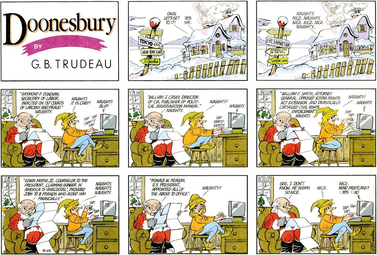 Doonesbury Has Been A Correspondent on the War on Christmas for 50 Years