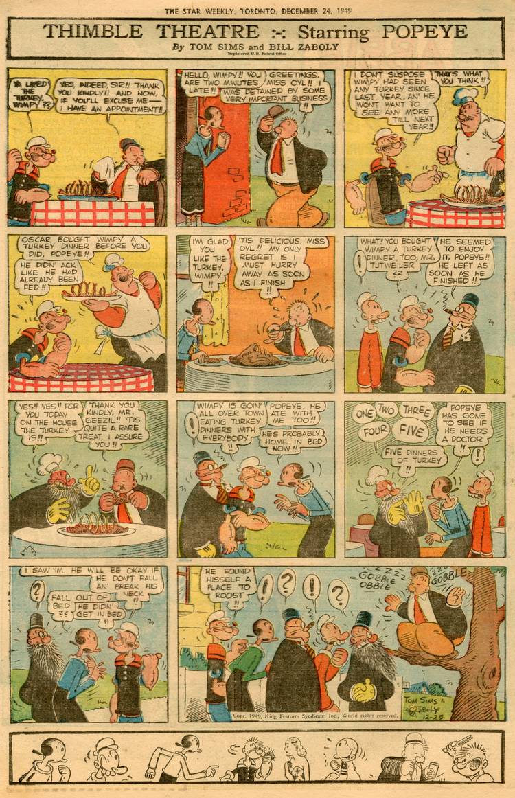 Popeye Celebrated Christmas in Cartoons, Toys, Ads...But Rarely In Comics!