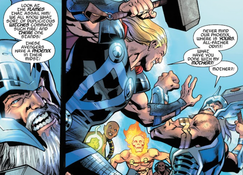 Thor Confronts Odin About the Phoenix Secretly Being His Birth Mother