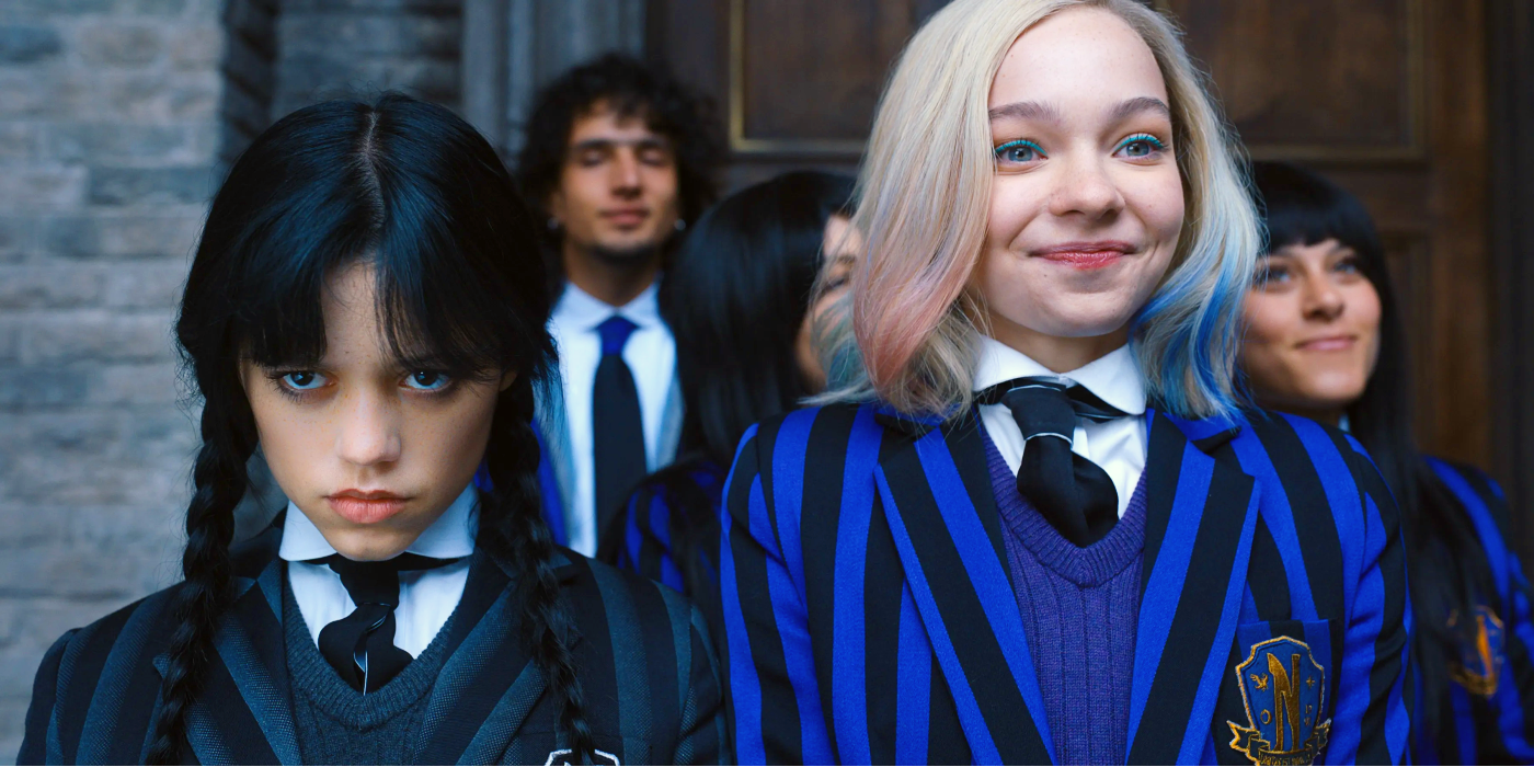 How Wednesday and Enid's Nevermore Academy Uniforms Reflected Their ...
