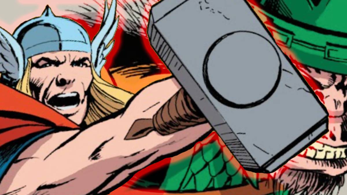 thor throwing hammer comic
