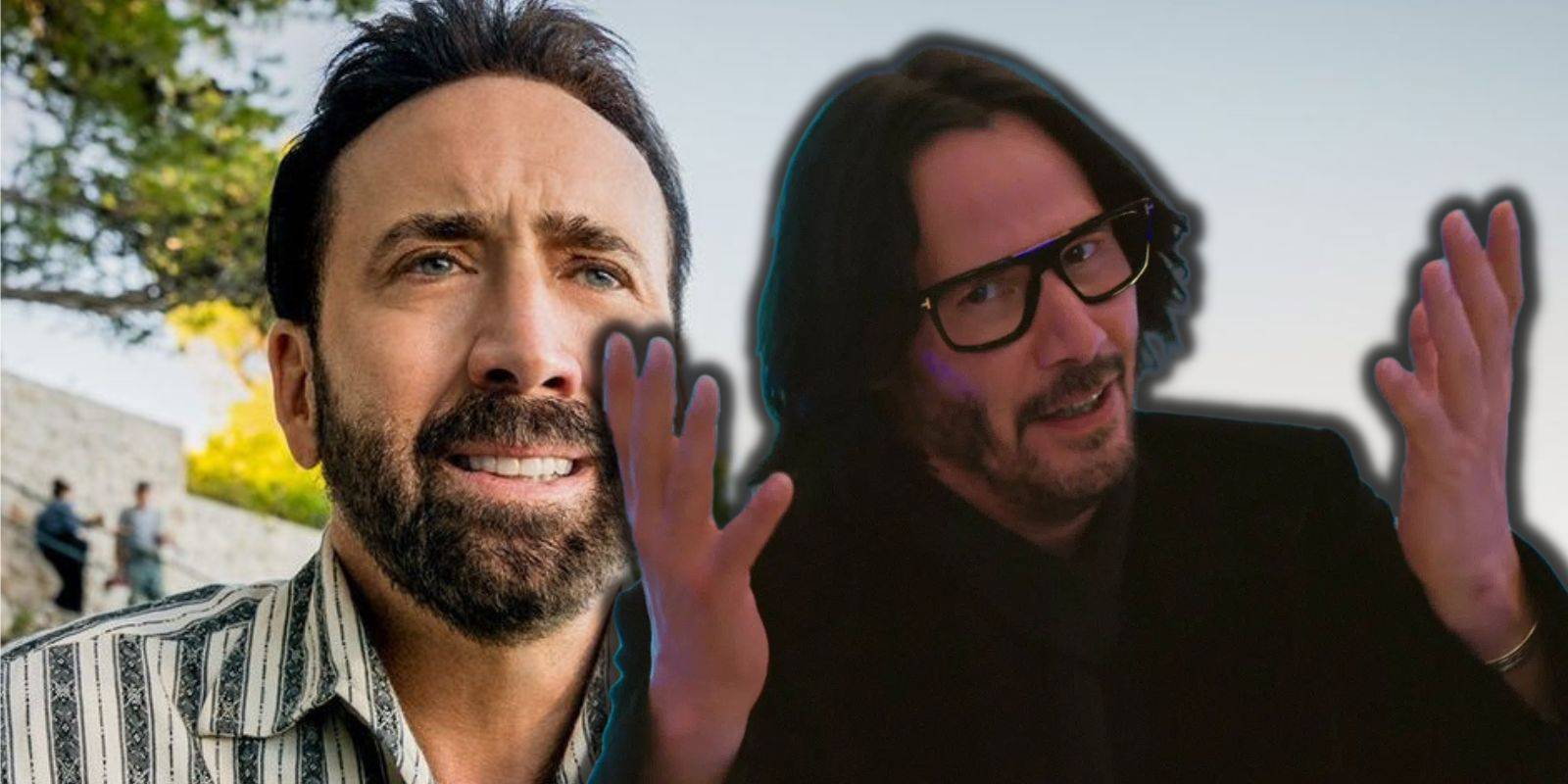 Nic Cage Recalls Keanu Reeves Dominating Him at Pool