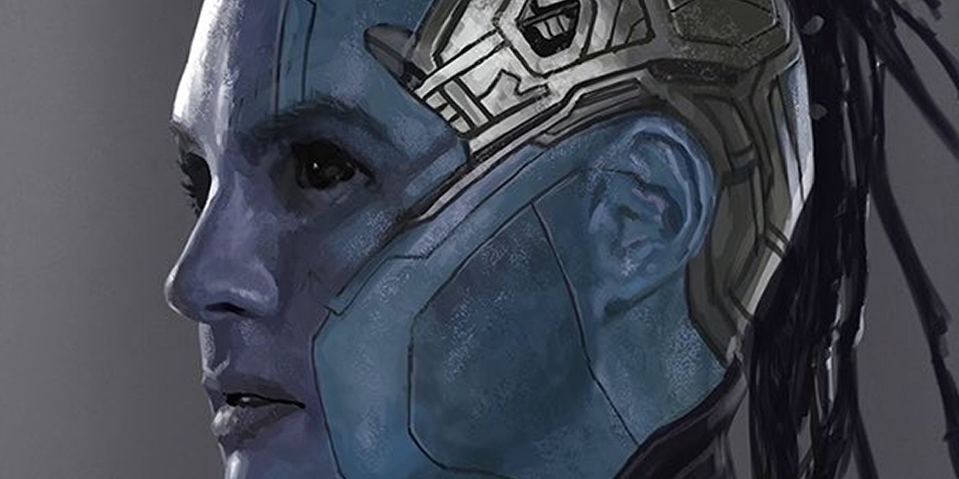 GOTG 3 Concept Art Gives Nebula Hair, Fewer Cyborg Features