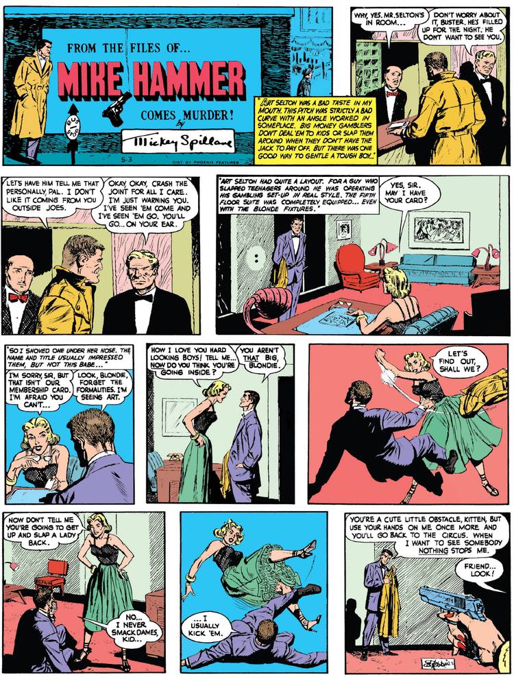 What Panel Led to the Abrupt Cancellation of the Mike Hammer Comic Strip?