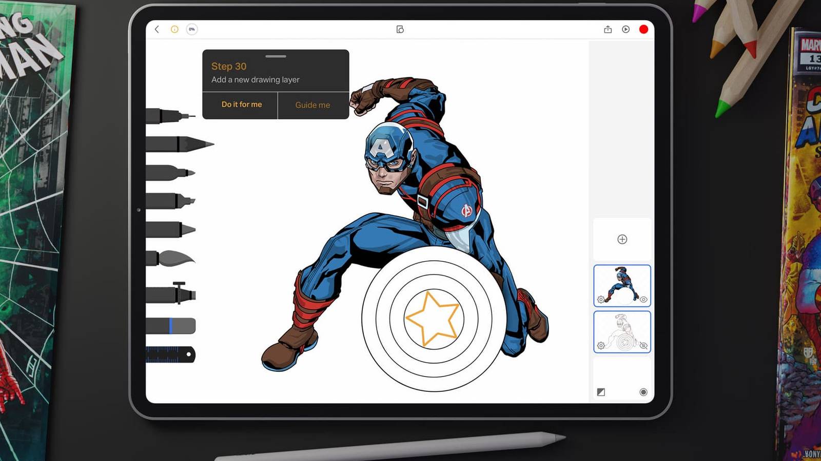 Drawing Desk Teaches Fans How to Draw Their Favorite Marvel Heroes